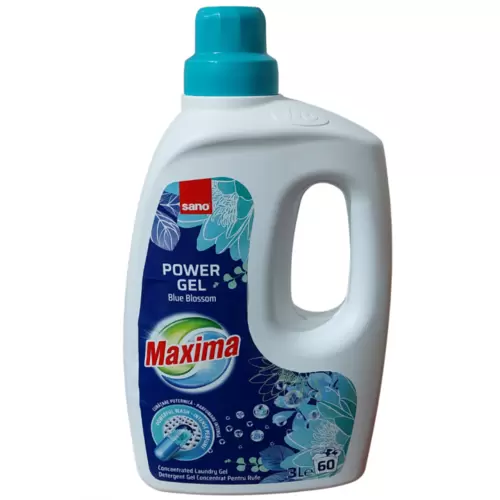 Концентриран гел за пране Sano Maxima сини цветя 3л/60 пранета на ТОП ...